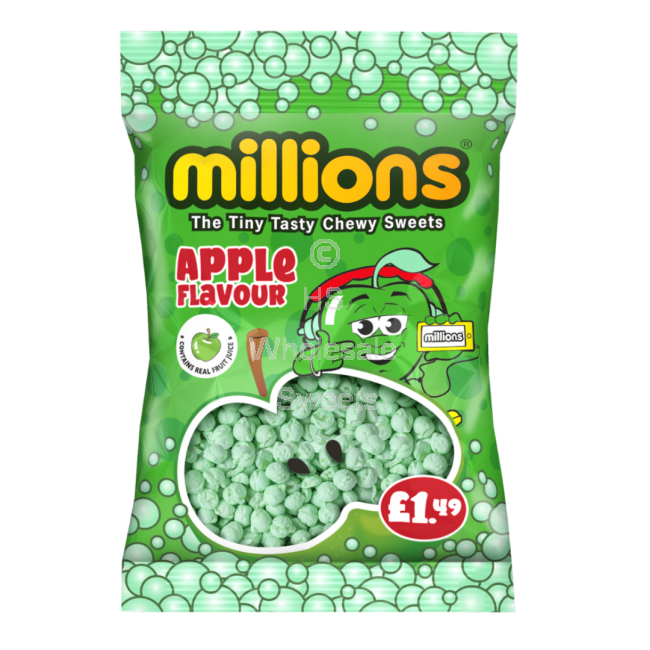 Millions Apple Flavour 100g Bags PMP 12 COUNT