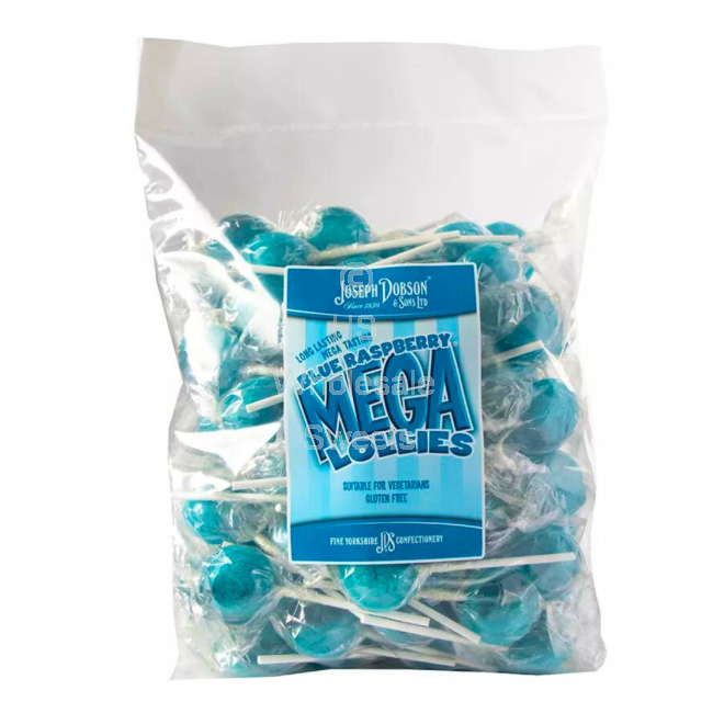 Dobson Wrapped Blue Raspberry Lollies 80 Count