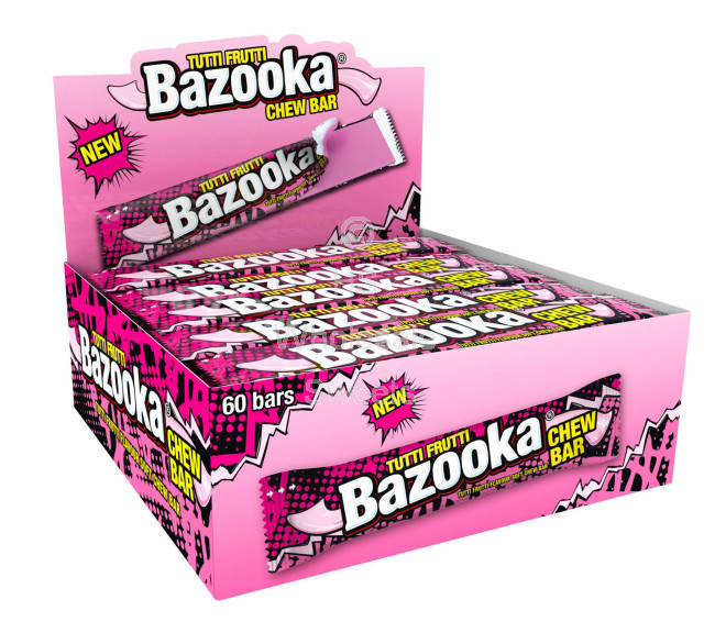 Bazooka Tutti Frutti Chew Bars 60 Count