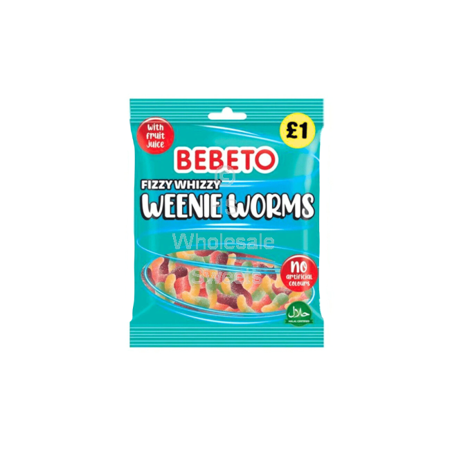 Bebeto Pre Pack Fizzy Weenie Worms 10x150g £1 PMP