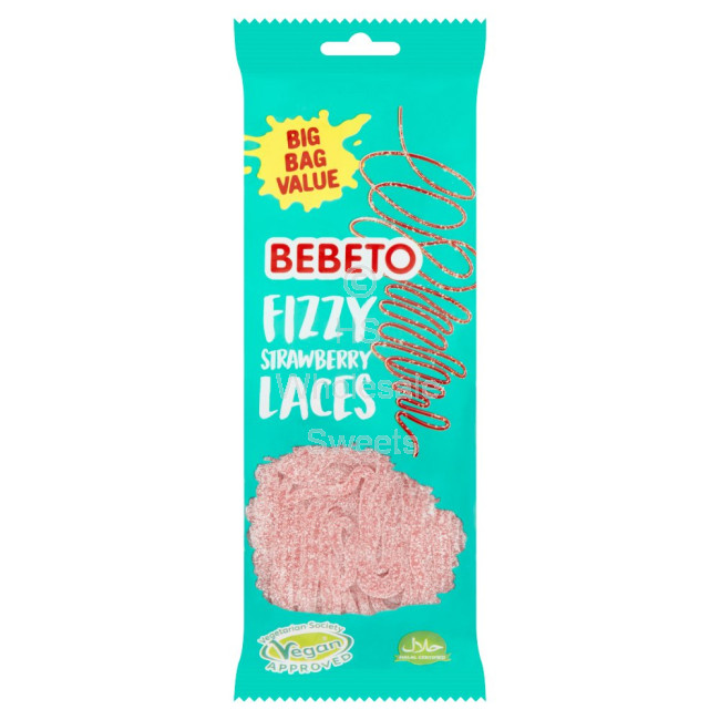 Bebeto Fizzy Strawberry Laces 12