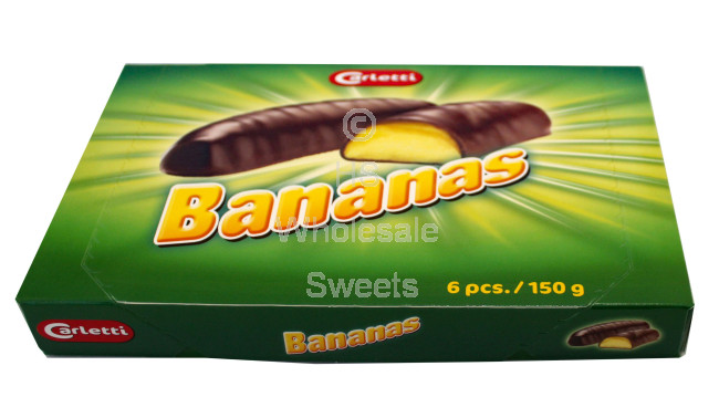 CHOCOLATE BANANA GIFT BOX 150G (CARLETTI) 8 PACK