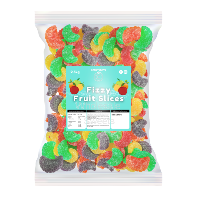 FIZZY FRUIT SLICES (CANDYCRAVE) 2.5KG