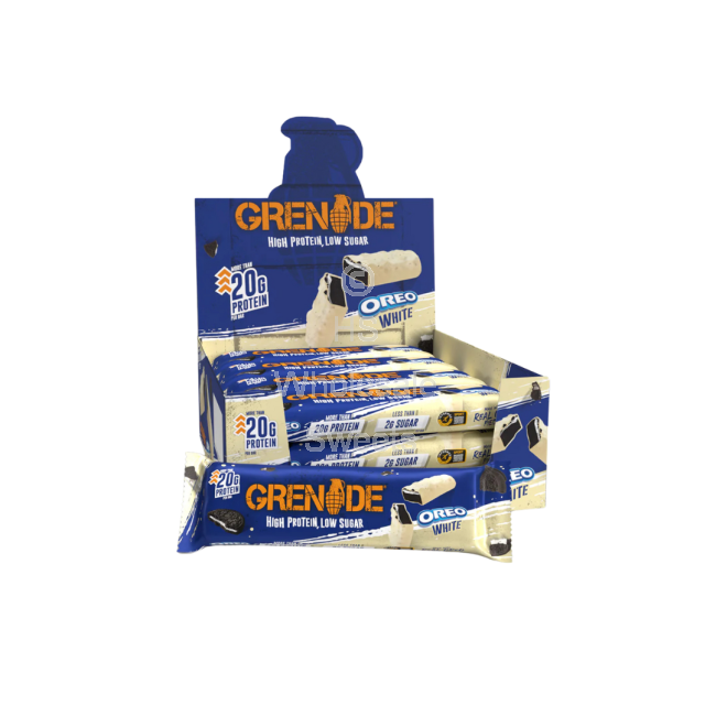 Oreo White Grenade Bars 12x60g