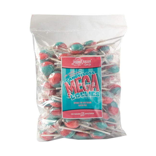 Dobson Wrapped Candy Floss Lollies 80 Count