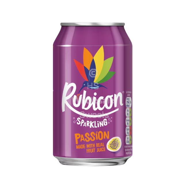 Barr Rubicon Passion Fruit Fizzy Drink Cans 24x330ml