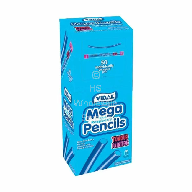 Vidal Mega Blue Raspberry Tongue Painter Pencils 50x23g