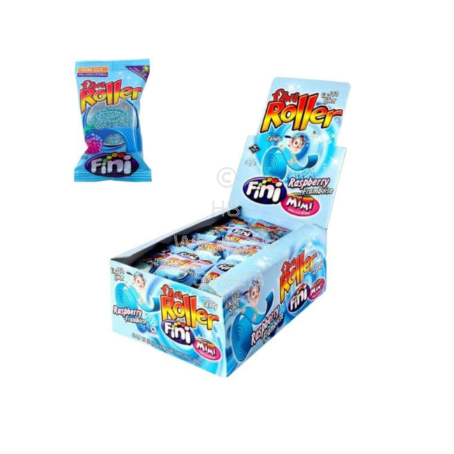 Fini Fizzy Blue Raspberry Rollers 40x20g