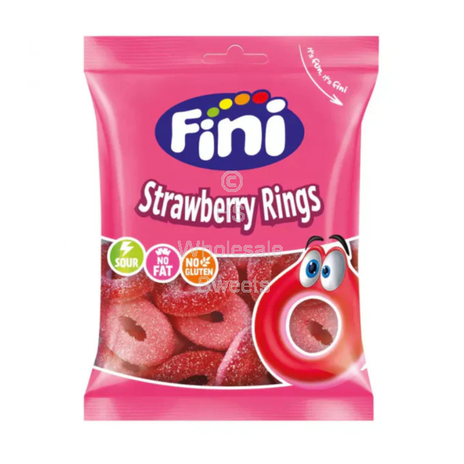 Fini Halal Strawberry Rings 12x75g