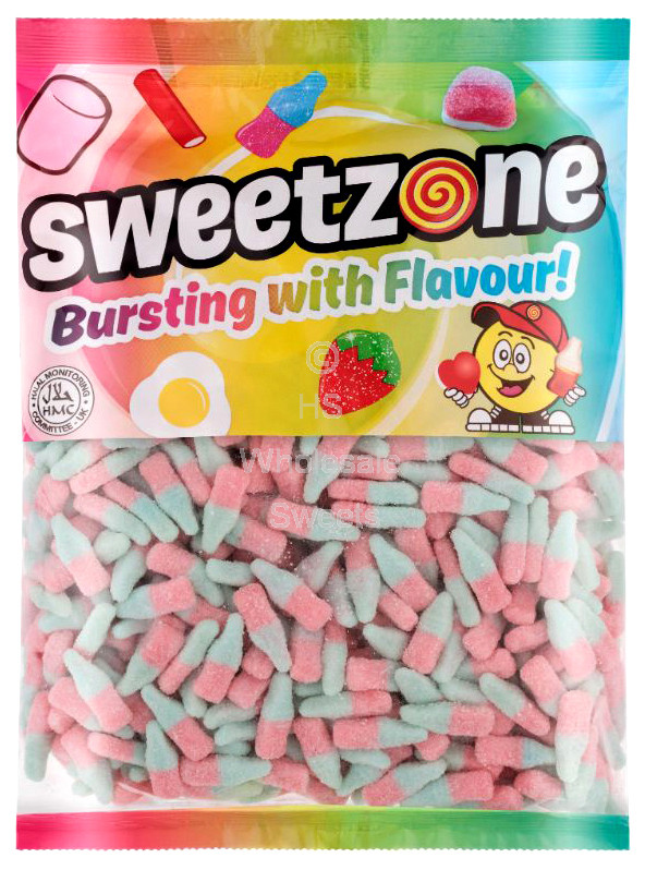 Sweetzone Mini Fizzy Blue Bottles | Halal Sweets