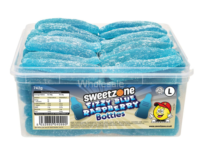 Sweetzone Giant Fizzy Blue Raspberry Bottle Tub 742g