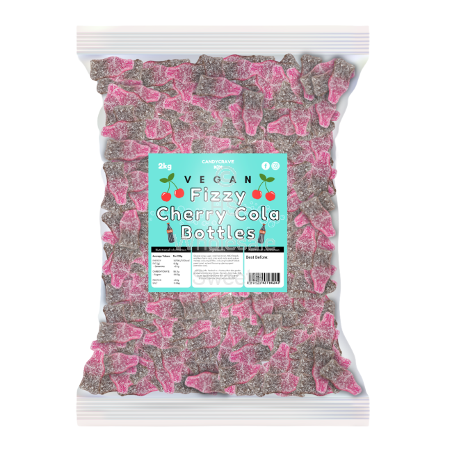 VEGAN FIZZY CHERRY COLA BOTTLES (CANDYCRAVE) 2KG