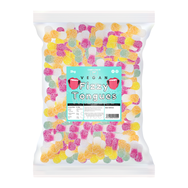 VEGAN FIZZY TONGUES (CANDYCRAVE) 2KG