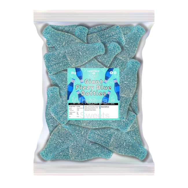 Candycrave Giant Fizzy Blue Bottles 2kg