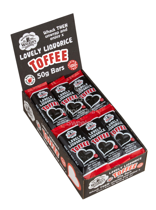 Walkers Toffee Liquorice Bars | Toffee Sweets