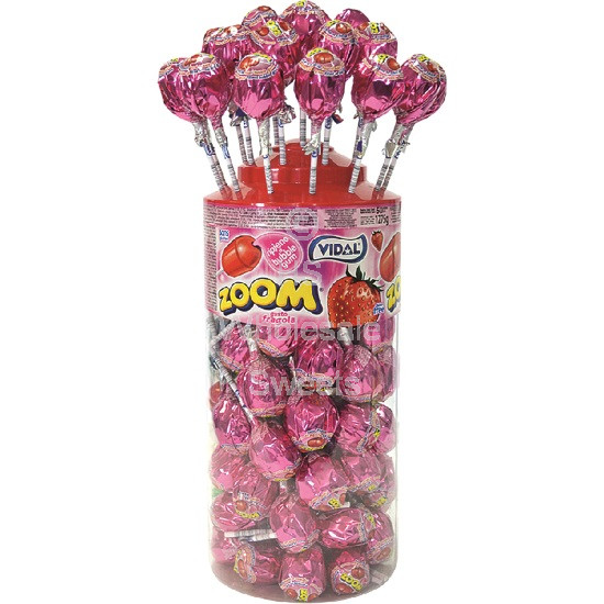 Zoom Strawberry Lollies | Lollipop Sweets