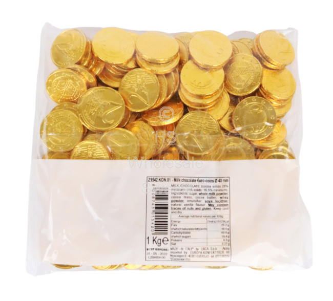 Milk Chocolate Euro Coins 1KG