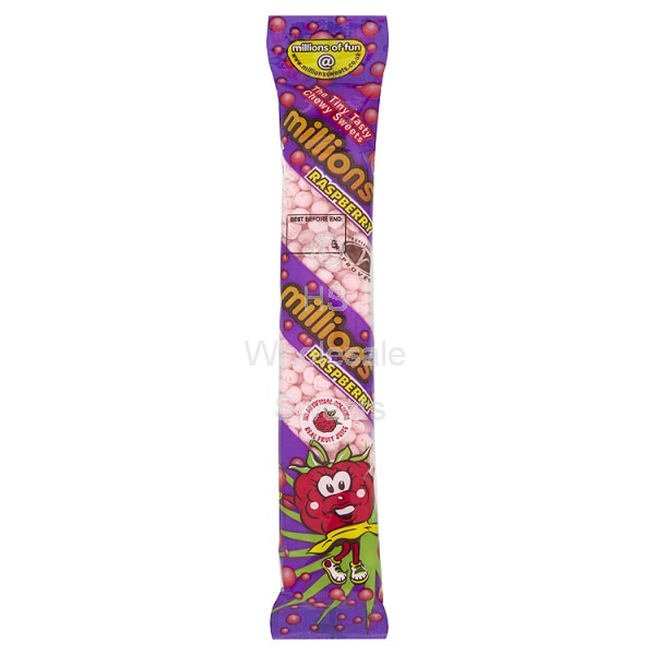 Millions Raspberry Flavour Tubes 12 COUNT
