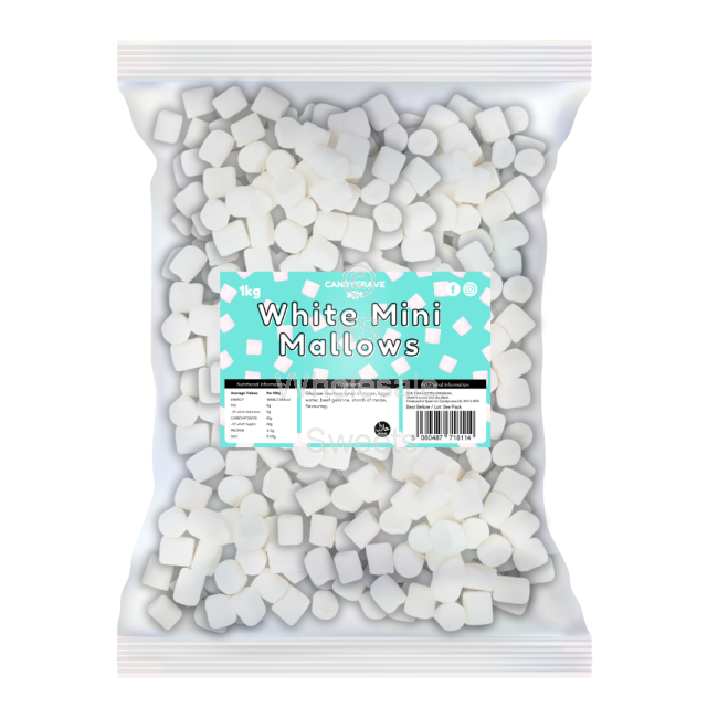 Candycrave Mini White Mallows 1kg