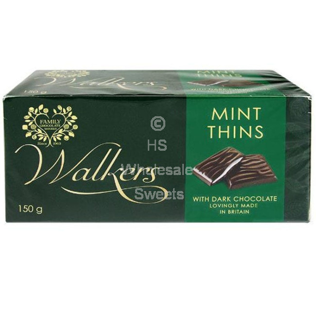 Walkers Chocolates Mint Thins Gift Box 135g