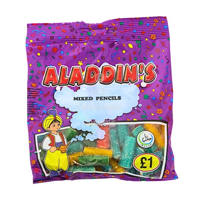 Aladdins Fizzy Assorted Pencils 12x110g