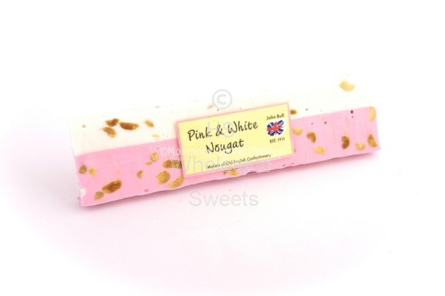 Candy Co Pink/White Nut Nougat Bars 16x130g