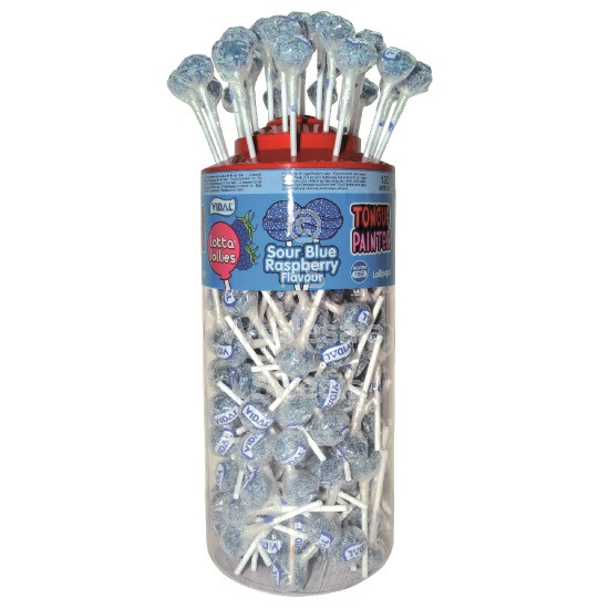 Vidal Sour Blue Raspberry Tongue Painter Lollies | Vidal Sweets
