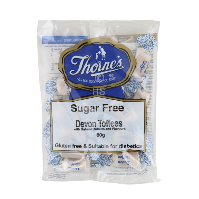 Thornes Sugar Free Devon Toffee 12x80g