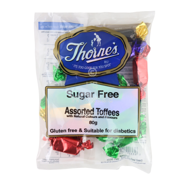Thornes Sugar Free Assorted Toffee 12x80g