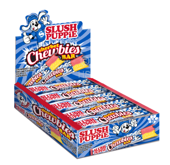 SLUSH PUPPIE CHEWBIES STRAWBERRY & LEMON & LIME 50X25G