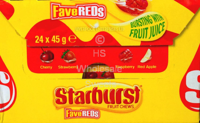 Starburst Fruit Chews Fave Reds 24 X 45G