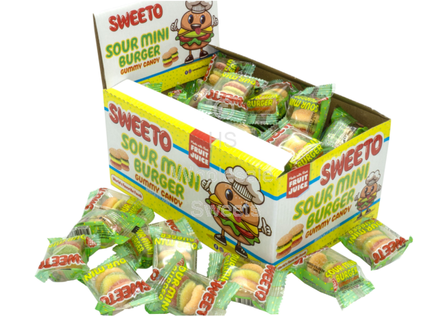 SOUR MINI BURGERS (SWEETO) 60 COUNT