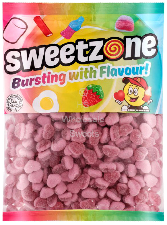 Sweetzone Mini Fizzy Strawberry Hearts | Fizzy Sweets