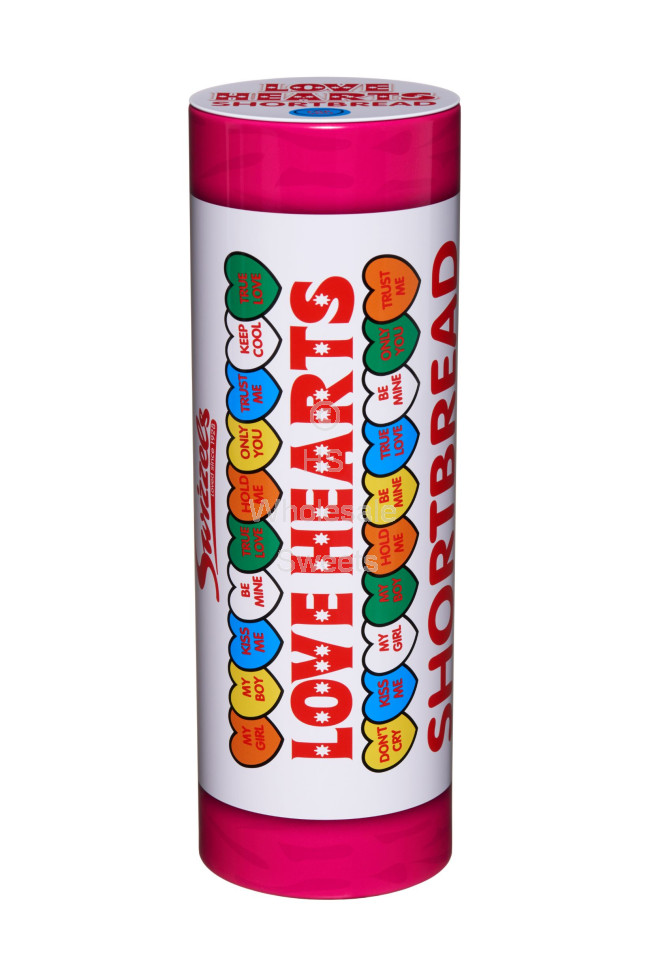 Swizzels Love Hearts Short Bread Biscuits Gift Tin 150G