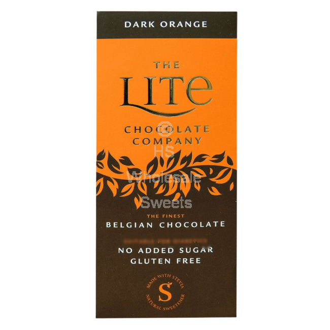 Lite Stevia Dark Orange Chocolate Bars 12x85g