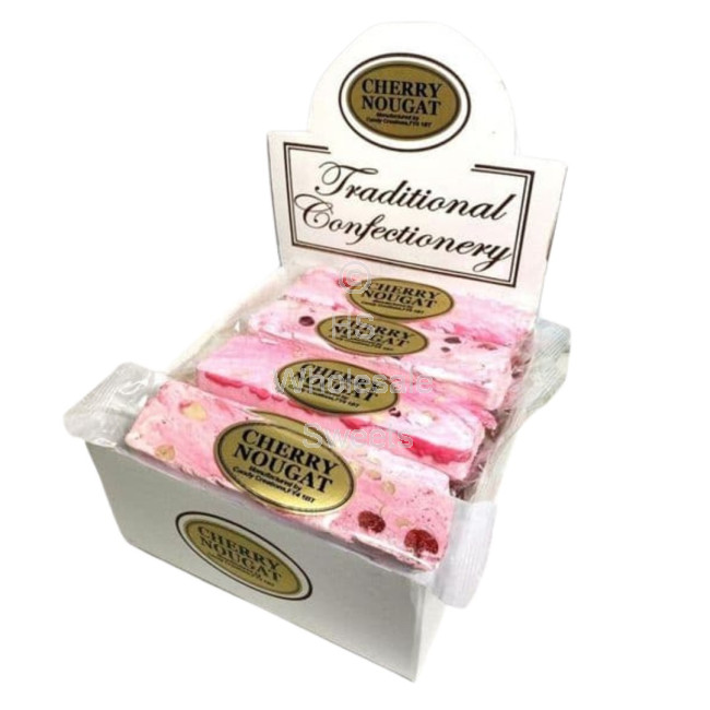 Traditional Confectionery Cherry Nougat Bars 16 Count