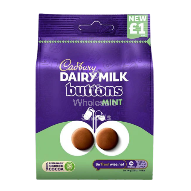 Cadbury Dairy Milk Mint Buttons £1 PMP 10x95g