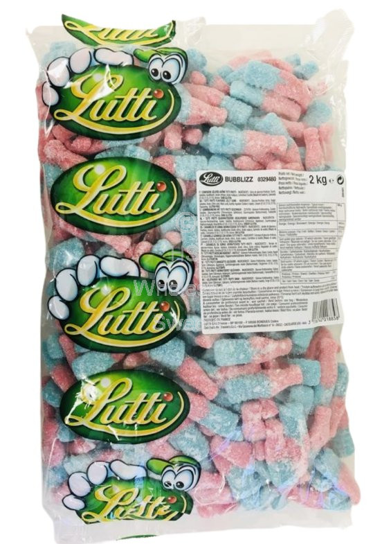 Lutti Large Fizzy Blue Bottles 3kg