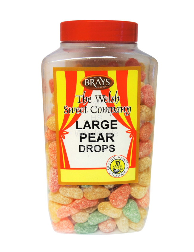 Brays Large Pear Drops Jar 3KG