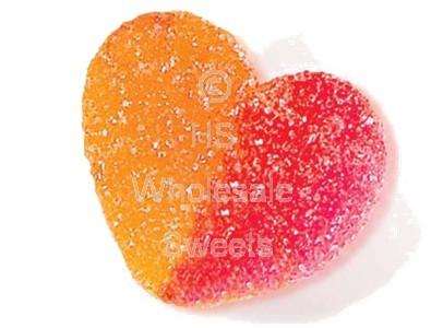 Vidal Peach Hearts Tub 120 Count