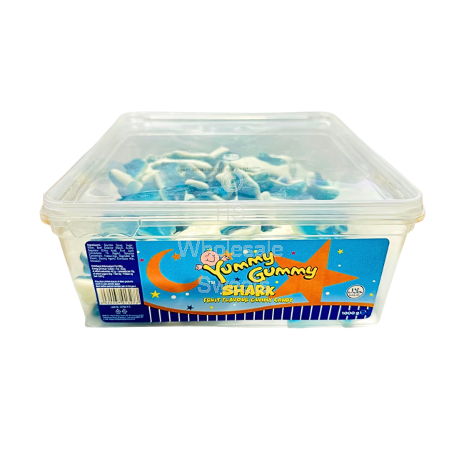 Yummy Gummy Jelly Sharks 1000g Tub